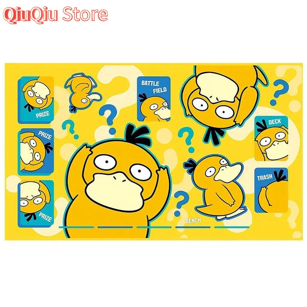 Psyduck PTCG Rubber Play Mat Self Made Pokemon Battle Card Mat Anime ...