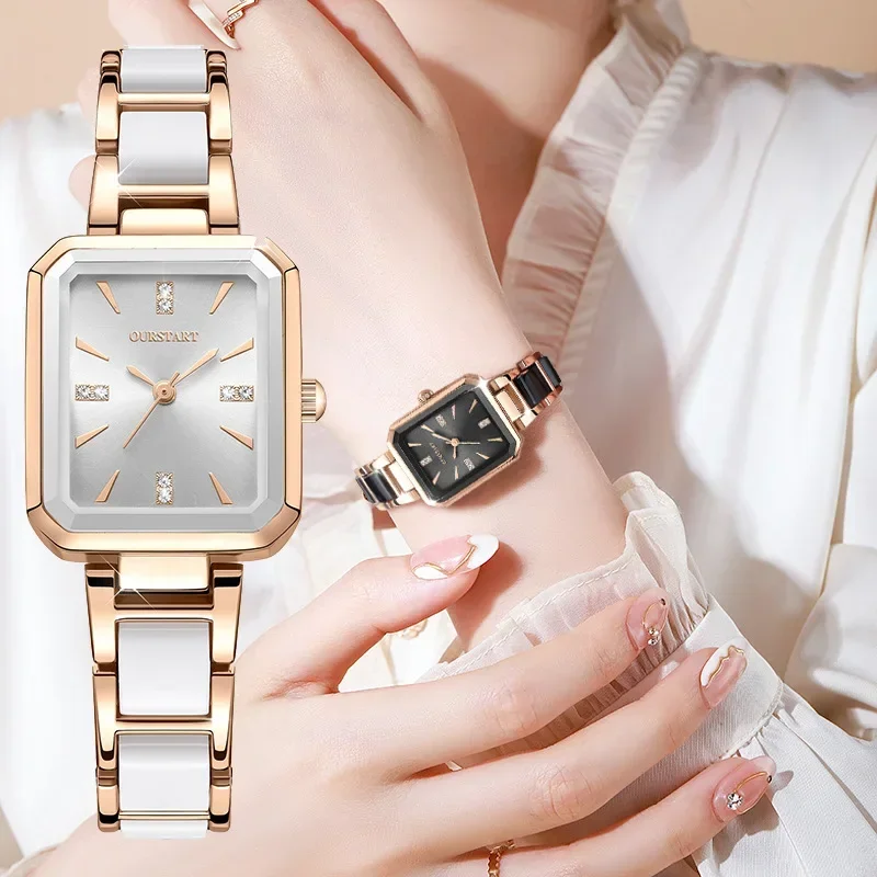Fashion Elegant Women Watch Versatile Square Dial Quartz Watches Luxury ...
