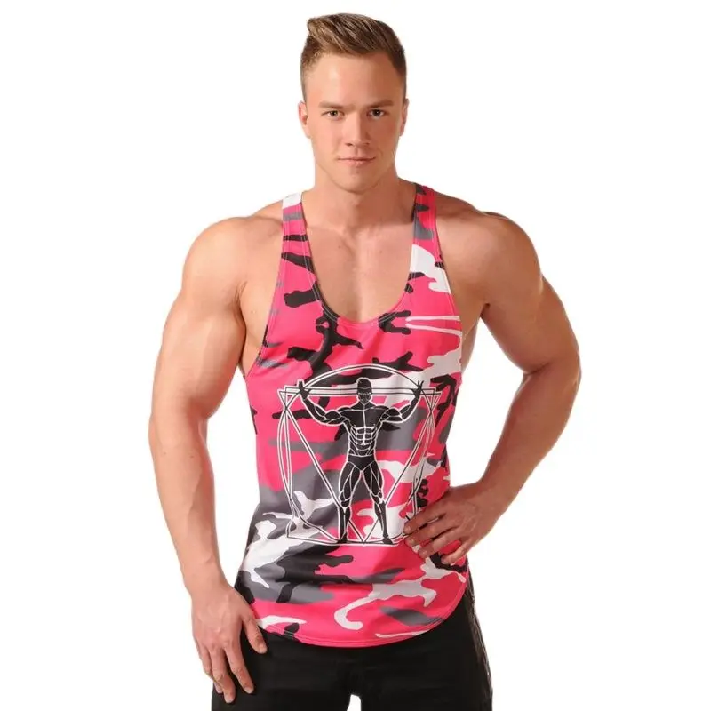 Men Bodybuilding Tank Tops Camouflage Sleeveless Shirt Boy Gyms Fitness ...