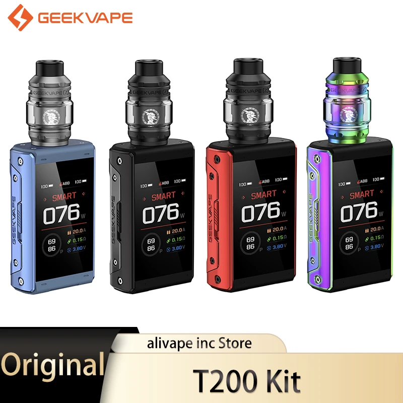 Original Geekvape T200 Kit Aegis Touch Mod 200w Tft Touch Screen Fit Z ...