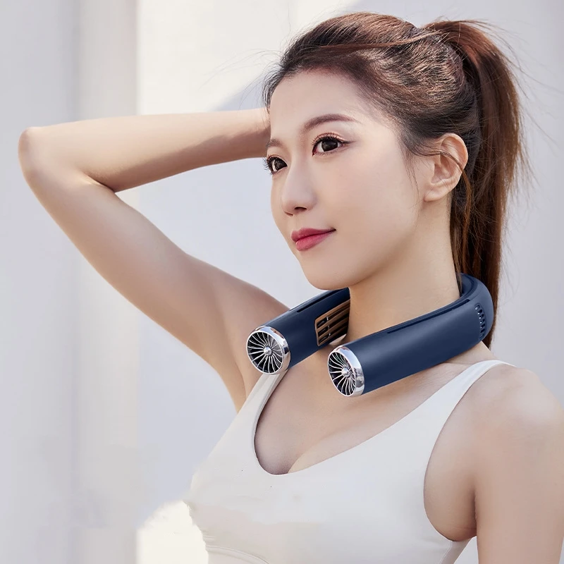 New-Semiconductor-Cooling-Neck-Fan-Mini-Portable-Rechargeable-Leafless ...