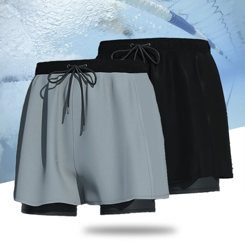 (L-5XL)Swim Trunks Men's Anti Embarrassment Loose Quick Dry Man ...