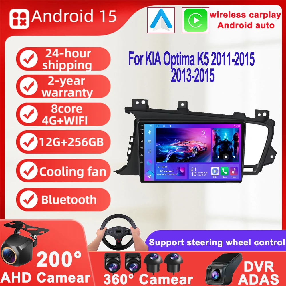 Android 14 Car Radio Stereo For KIA Optima K5 2011-2015 2013-2015 ...