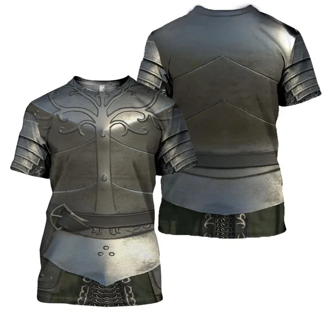 3D Printed Knight Medieval Armor Men T Shirt Knights Templar Tshirt ...