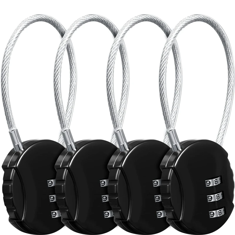 4-Pieces-Combination-Lock-3-Digit-Outdoor-Waterproof-Padlock-For-School ...