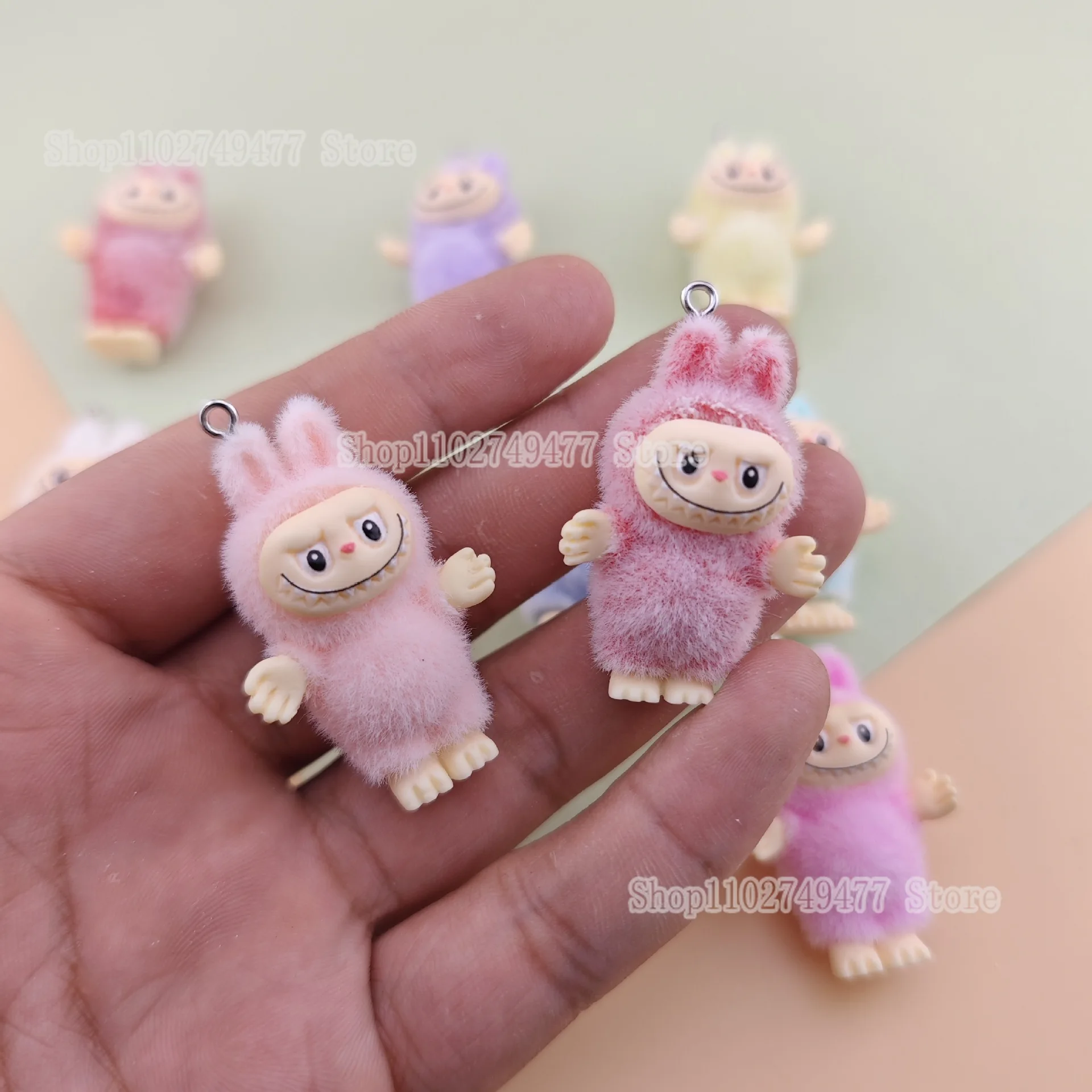 Mu-eco-de-peluche-Labubu-de-dibujos-animados-Mini-llavero-POP-Mart ...