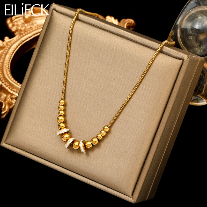 EILIECK-316L-Stainless-Steel-Beaded-Neck-Chain-Necklace-For-Women-Girl ...