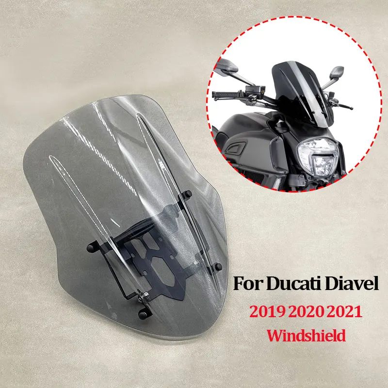 Motorcycle Windshield Windscreen Deflector Wind Screen Shield With ...