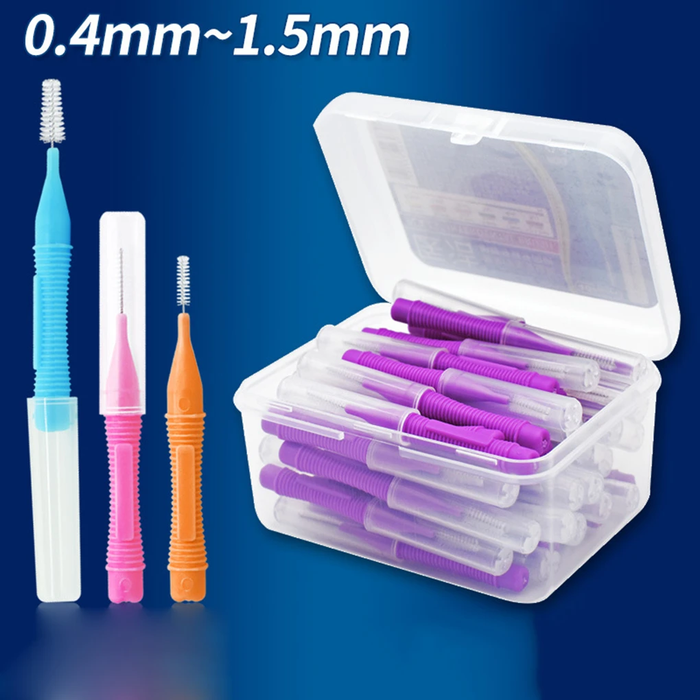 40pcs Interdental Brush Ultra Fine Toothpick Soft Floss Stick Tooth ...