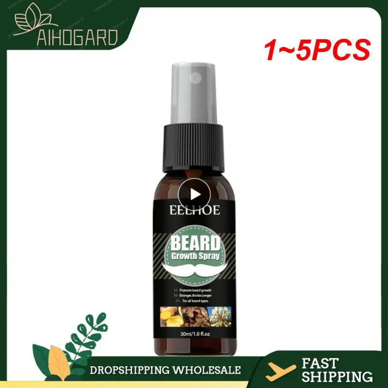 1-5PCS-Men-Beard-Growth-Essential-Oils-Spray-Nourishing-and ...
