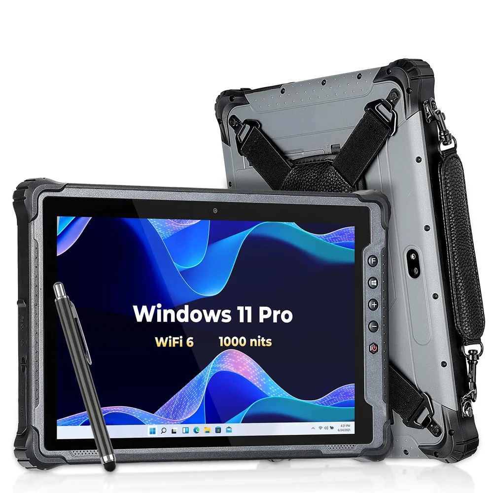 Rugged Windows Tablet 1000nit Sunlight Readable Wi-Fi 6 Tough Tablet 10 ...