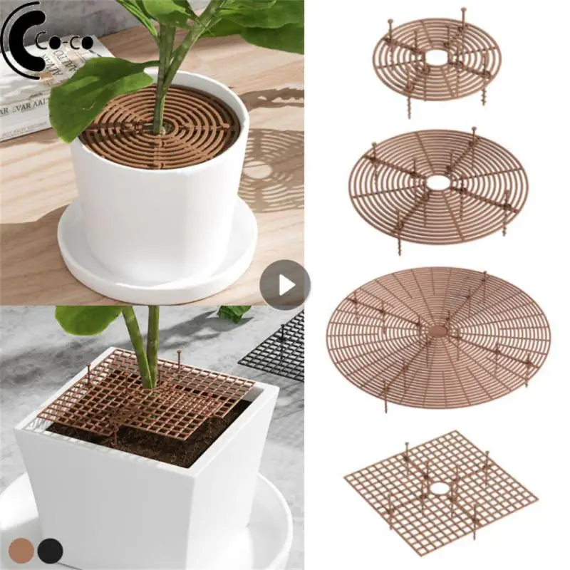 1PC Plant Pot Soil Guard With Nails Plant Pot Grid Flower Pot Cover ...