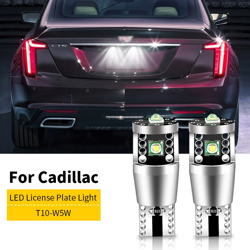 2pcs LED License Plate Light Bulb W5W T10 168 Lamp Canbus For Cadillac ...
