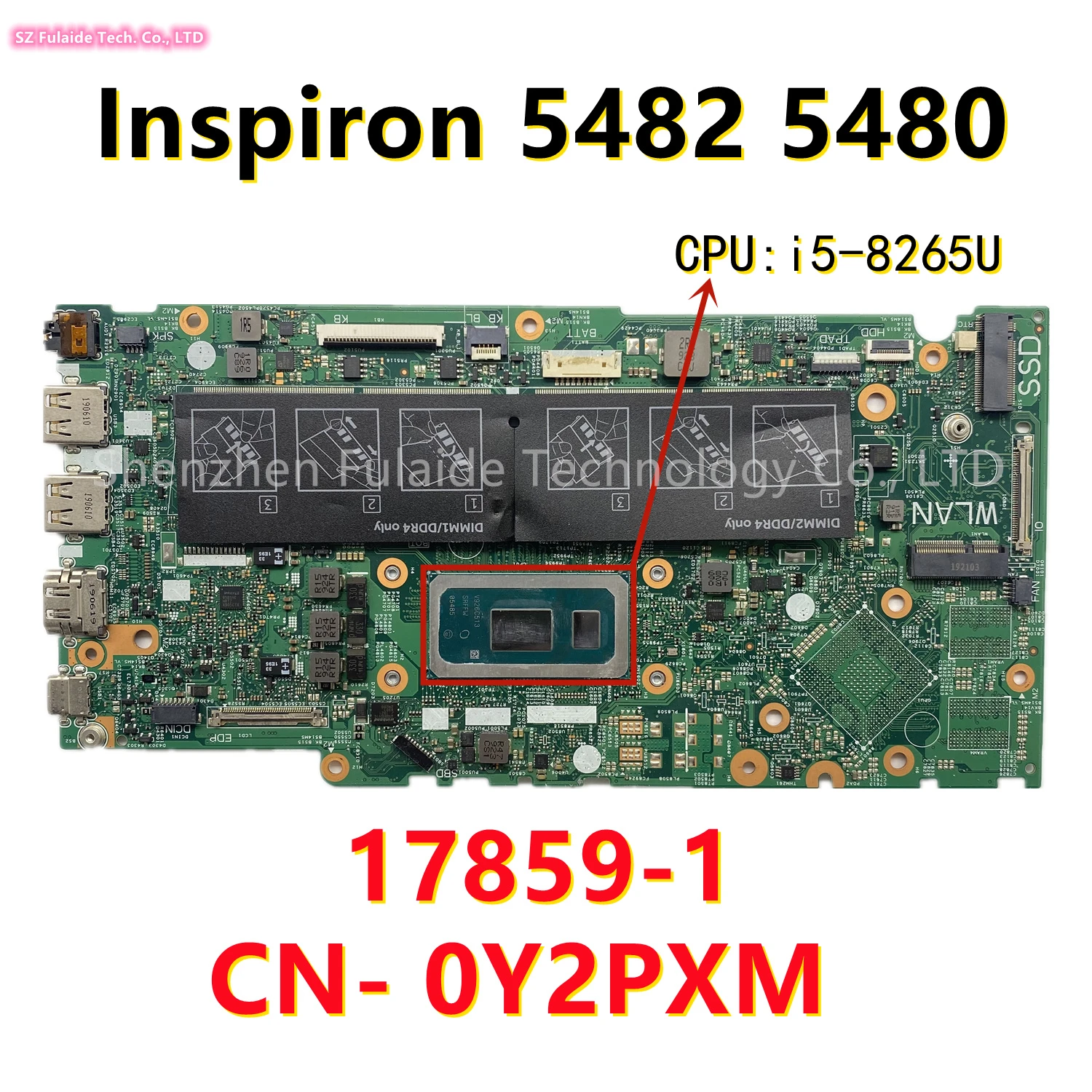 For DELL Inspiron 5482 5480 i5 8265U Laptop Motherboard with 17859 1 CN ...