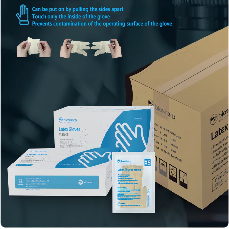 Biosharp-Disposable-Latex-Gloves-Non-slip-CPE-Gloves-Individually ...