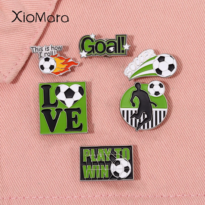 Lapel Pin Football | Backpack Clothes | Football Broochs | Enamel Pins ...