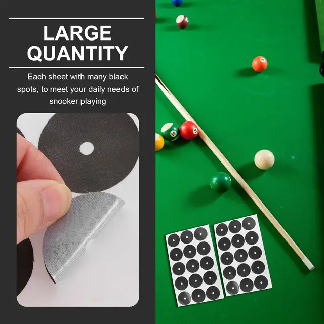 Pool Table Sticker Dot 2 Sheets Billiards Black Spots Colored Dot ...