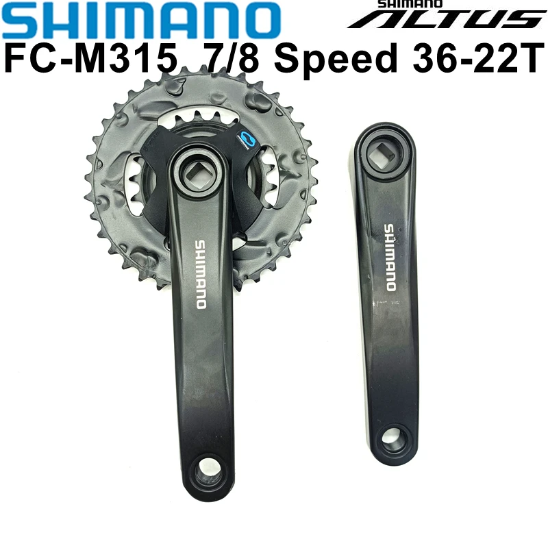 Shimano Altus FC-M315 MTB Bike Cranset 7/8 Speed Square Hole Crankset 36-22T Bike Derailleur 2x7 ...