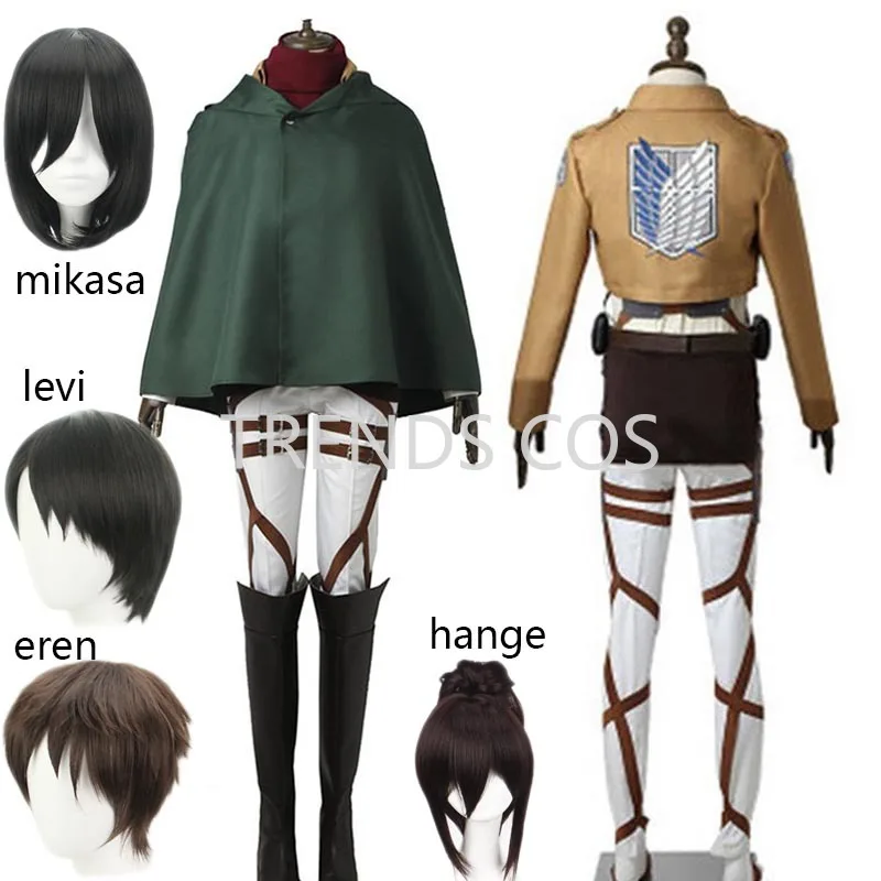 Anime-Cosplay-Traje-de-Levi-Ackerman-Mikasa-Ackerman-Roupas-Eren-Jaeger ...