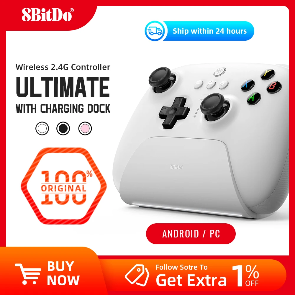 8BitDo-Ultimate-Wireless-2-4G-Gaming-Controller-with-Charging-Dock-for ...