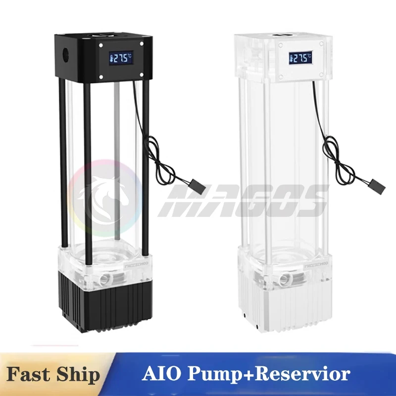 FREEZEMOD-AIO-Pump-Reservoir-With-Temperature-Display-Water-Tank-Res ...