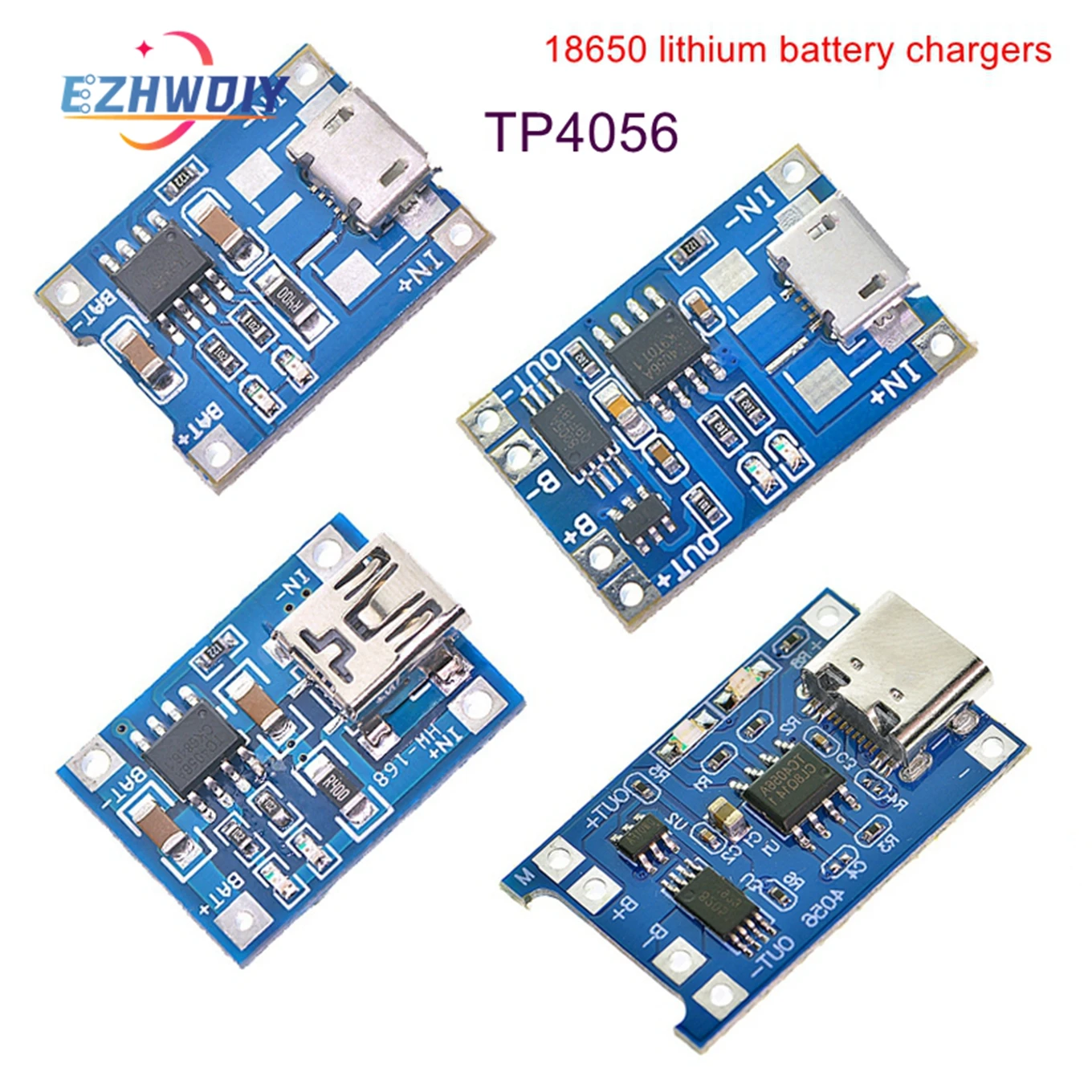 5PCS 5V 1A TP4056 Micro USB MINI USB TYPE-C 18650 Lithium Battery ...