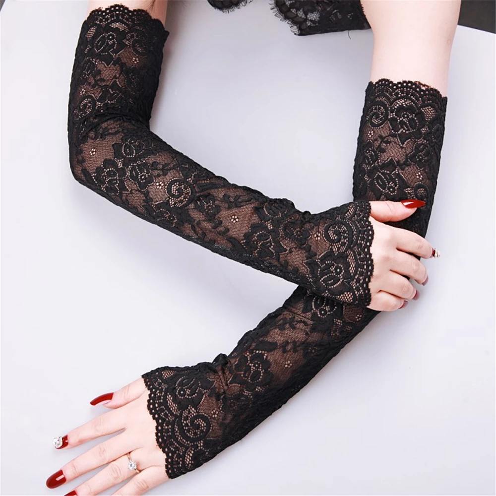 Women-Summer-Lace-Arm-Cover-Fashion-Classic-Arm-Sleeve-Mittens-UV ...