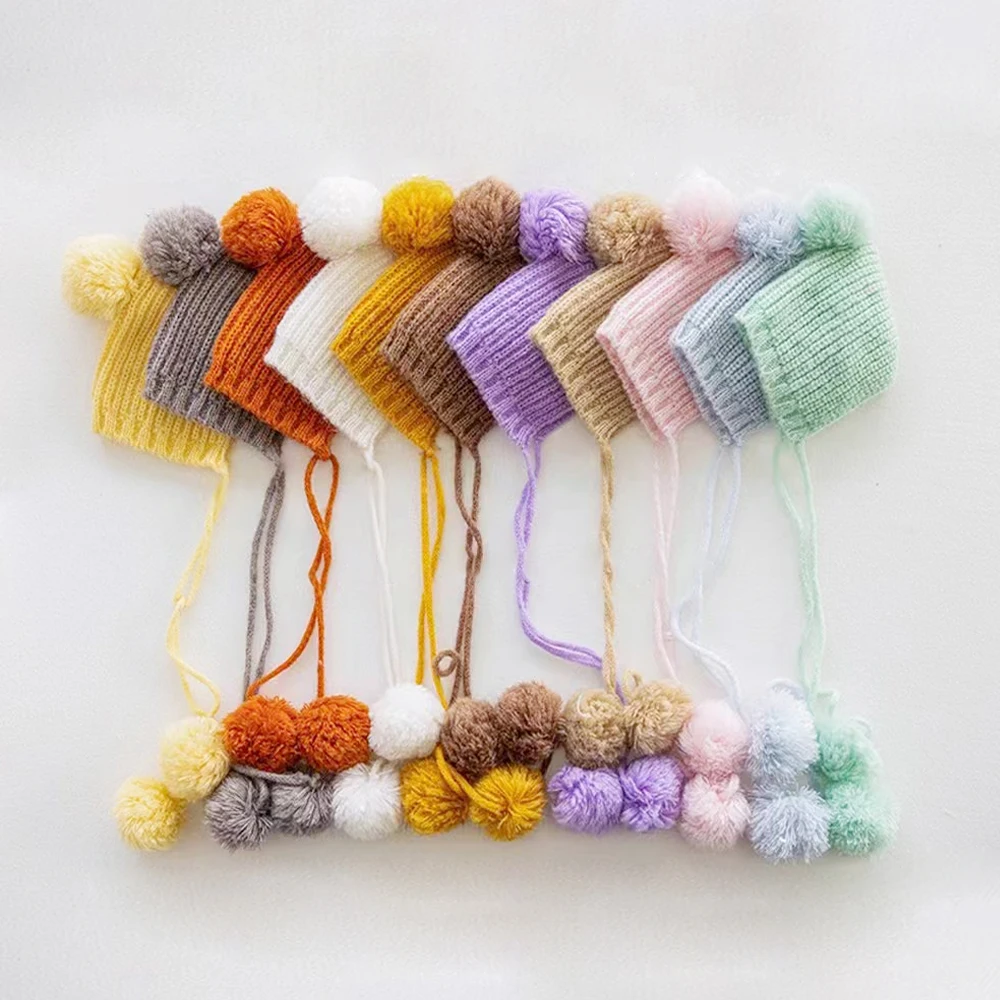 Pom-Pom-Baby-Girl-Hat-Newborn-Photography-Props-Pixie-Newborn-Hat-Knitted-Baby-PomPom-Bonnet ...