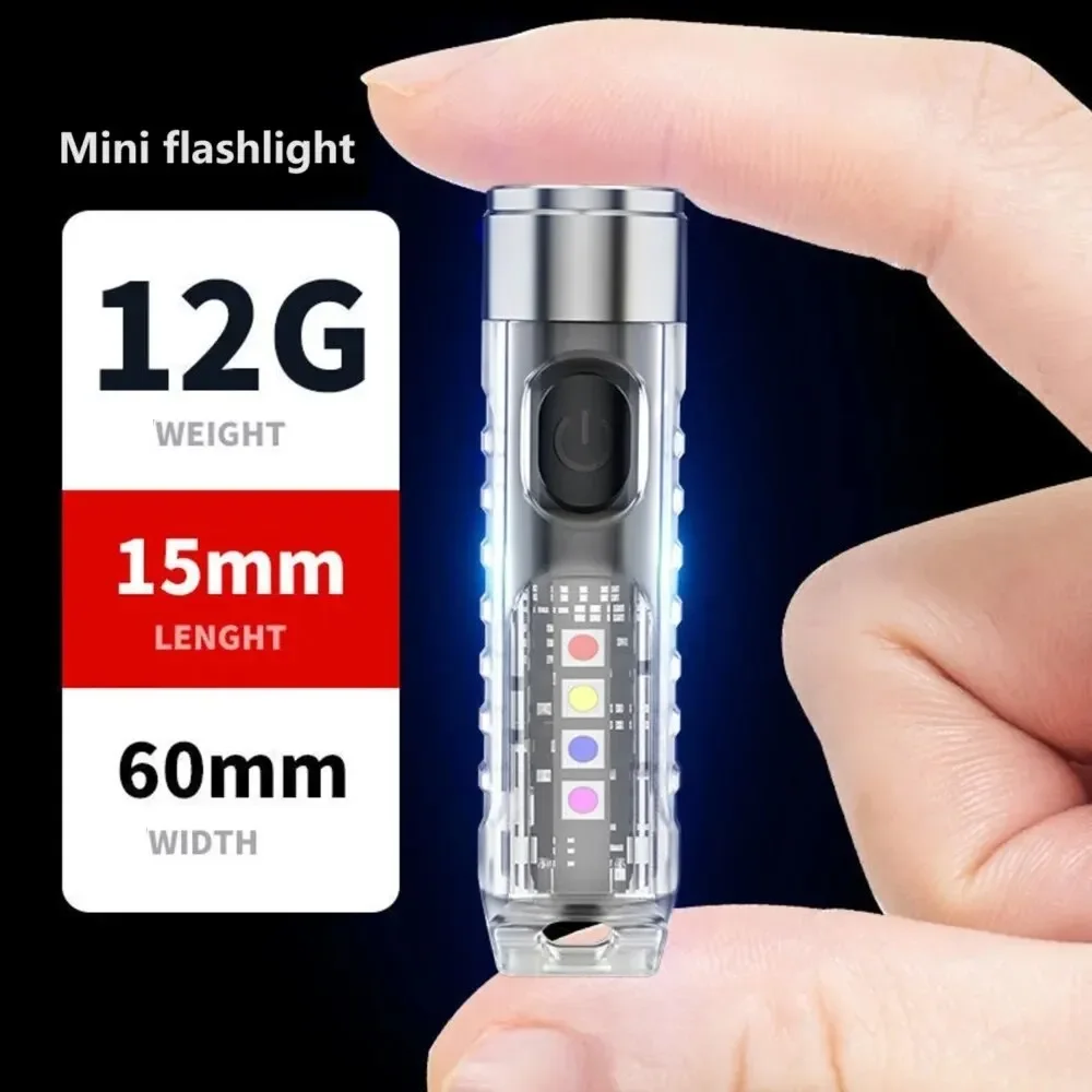1PC-Rechargeable-Mini-Keychain-Flashlight-with-10-Modes-and-Magnetic ...
