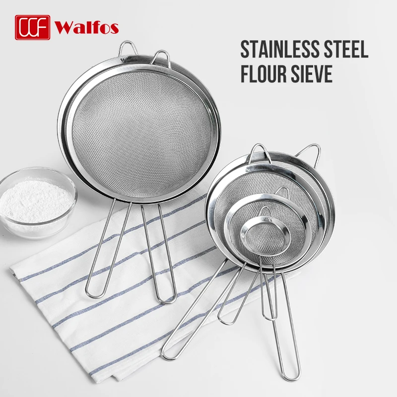 WALFOS-Stainless-Steel-Wire-Fine-Mesh-Oil-Strainer-Flour-Colander-Sieve ...