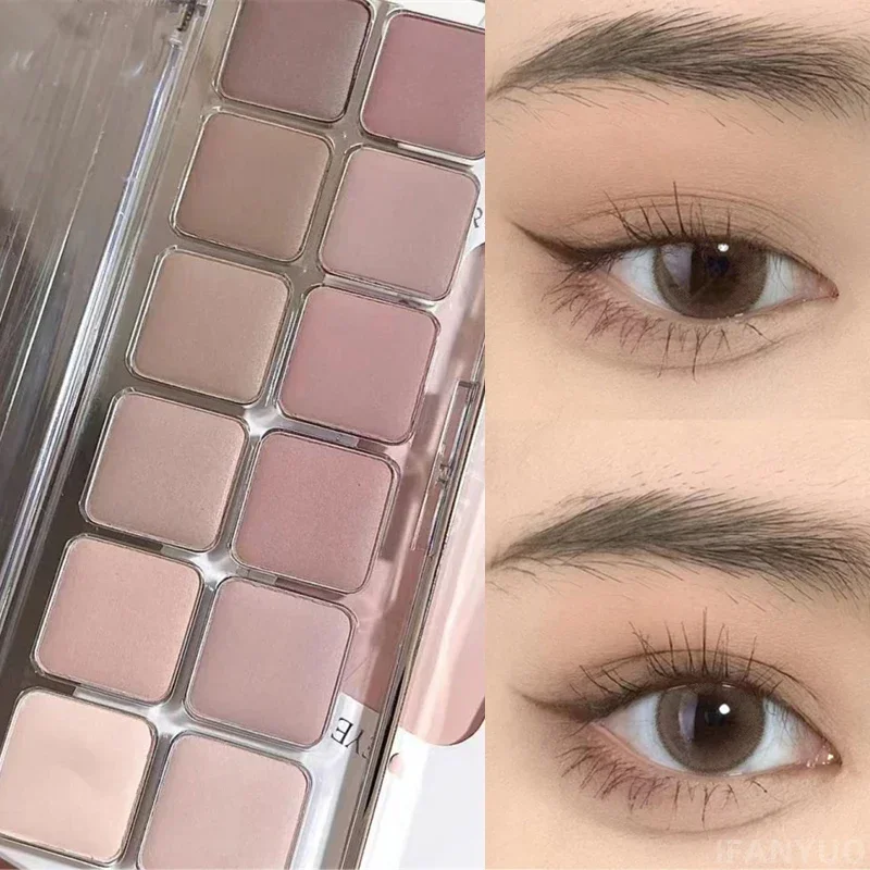 12-Color-Matte-Korean-Eyeshadow-Palette-Gentle-Low-Saturation-Eye ...