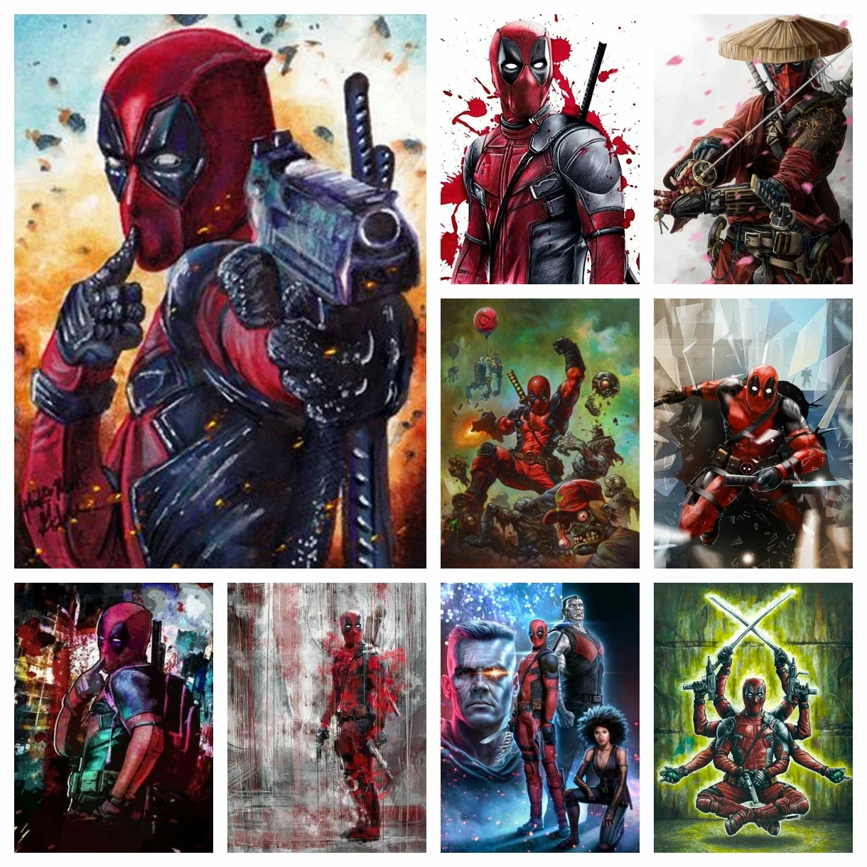 Deadpool DIY Diamond Art Painting Kits Embroidery Jewelry Mosaic Cross ...