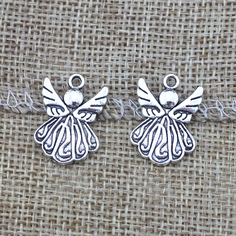 6Pieces-lot-15-20mm-Small-Angel-Pendant-Antique-Silver-Color-Angel ...