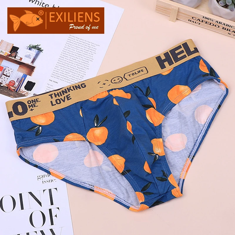 EXILIENS New Hot Cotton Print Underwear Men Brief Sexy Panties Mens ...