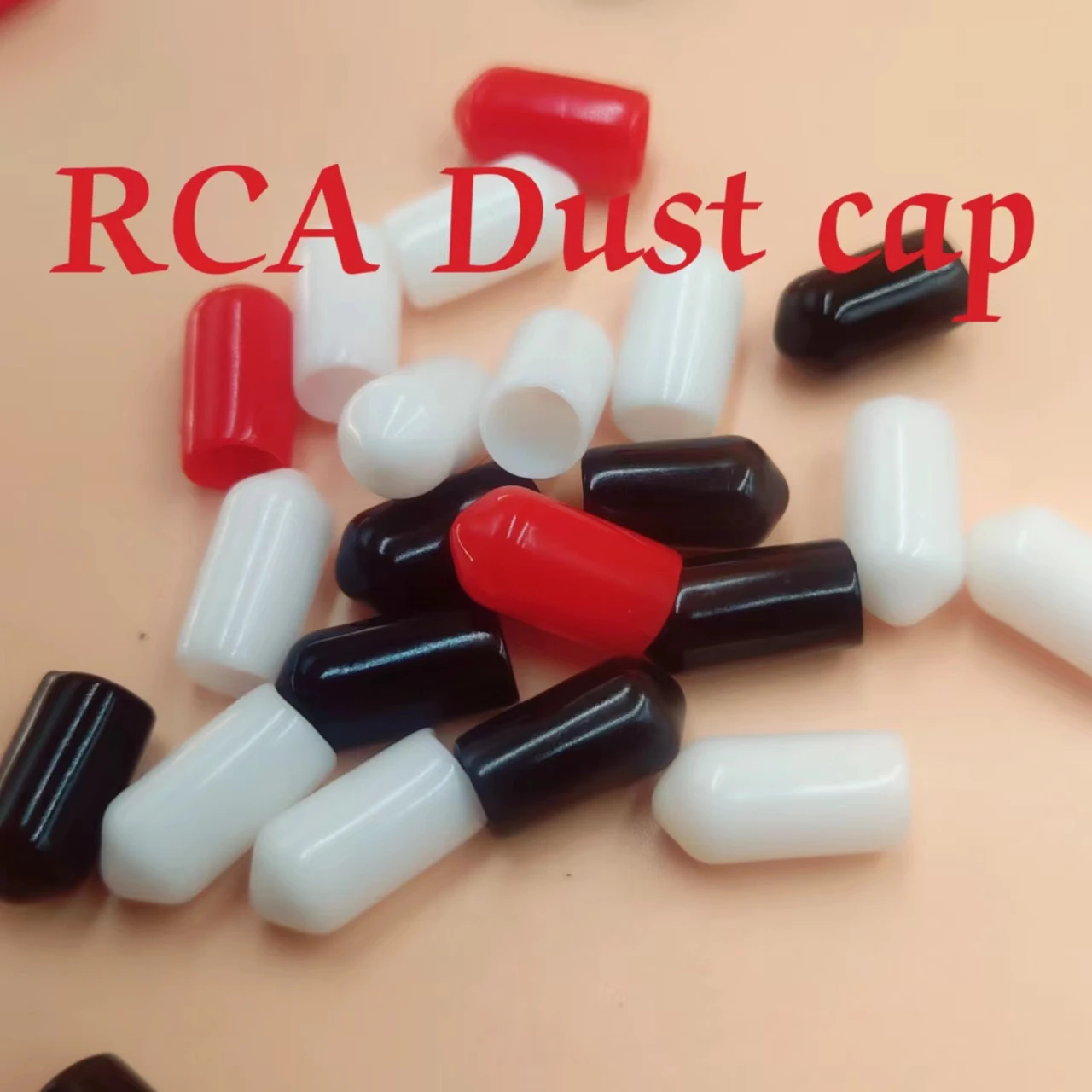 50pcs-RCA-female-dust-cap-anti-oxidation-rubber-sleeve-signal-plug ...