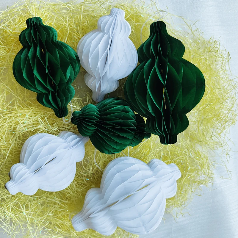 FANLUS-1pcs-Chinese-gourd-shaped-hanging-paper-honeycomb-flower-ball ...