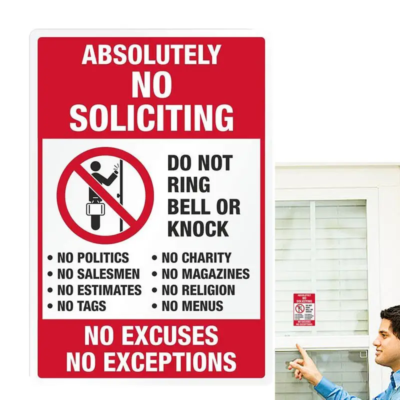 No-Soliciting-Yard-Sign-Wall-No-Solicitation-Sticker-Waterproof-And ...