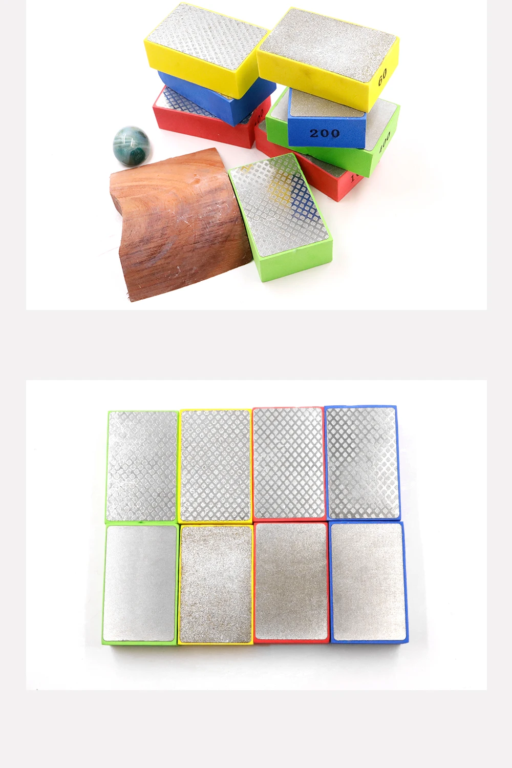 Diamond Hand Wipes Stone File Hand Piece Grinding Pad 93x57mm 60# 100 ...