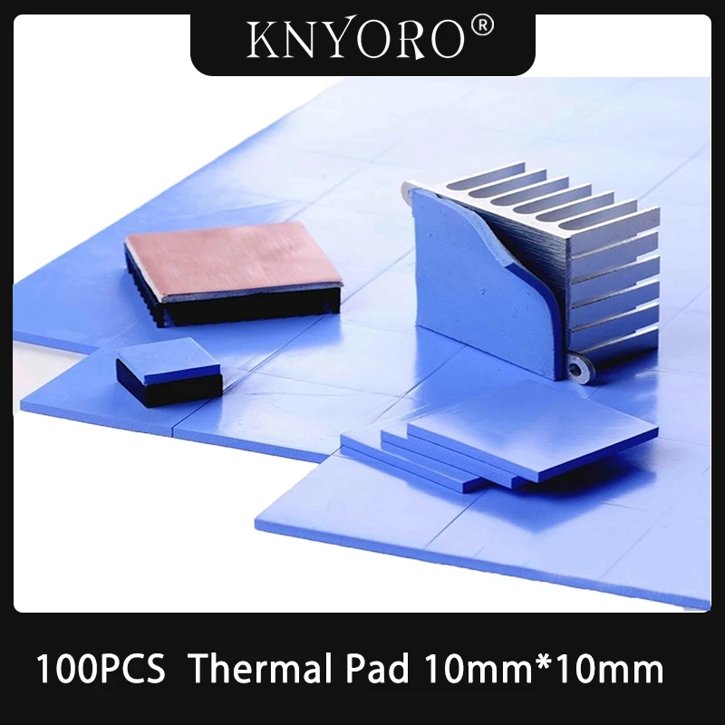 100pcs Thermal Pad Gpu Cpu Heatsink Cooling Conductive Silicone Pad ...