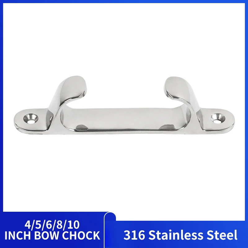 4/5/6/8/10 inch Boat Bow Chock Dock Deck Cleat Line Rope 316 Stainless ...
