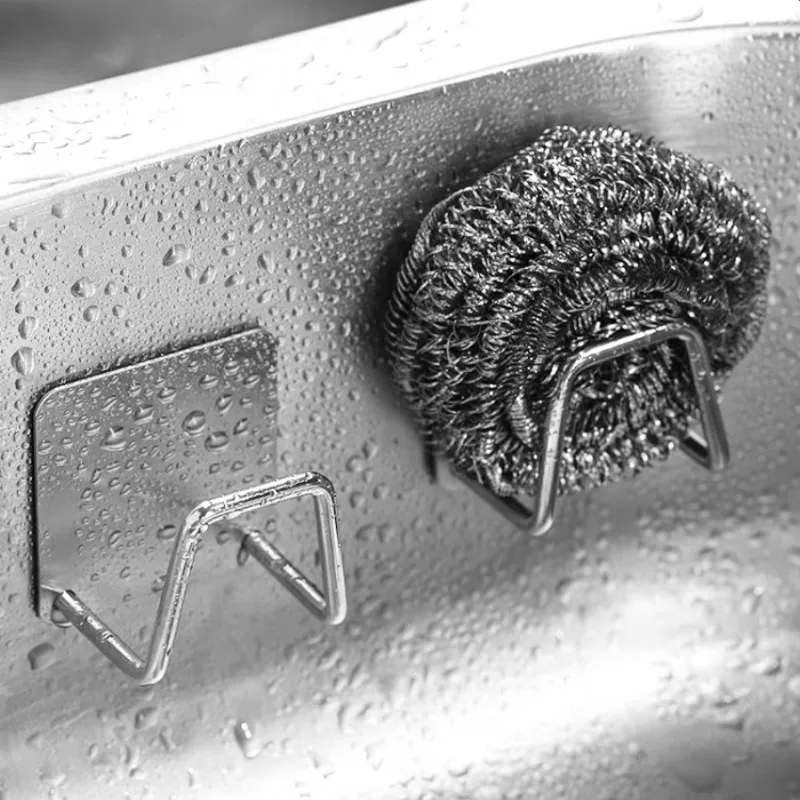 Stainless-Steel-Drain-Storage-Rack-Sponge-Holder-Spoon-Shelves-Kitchen ...