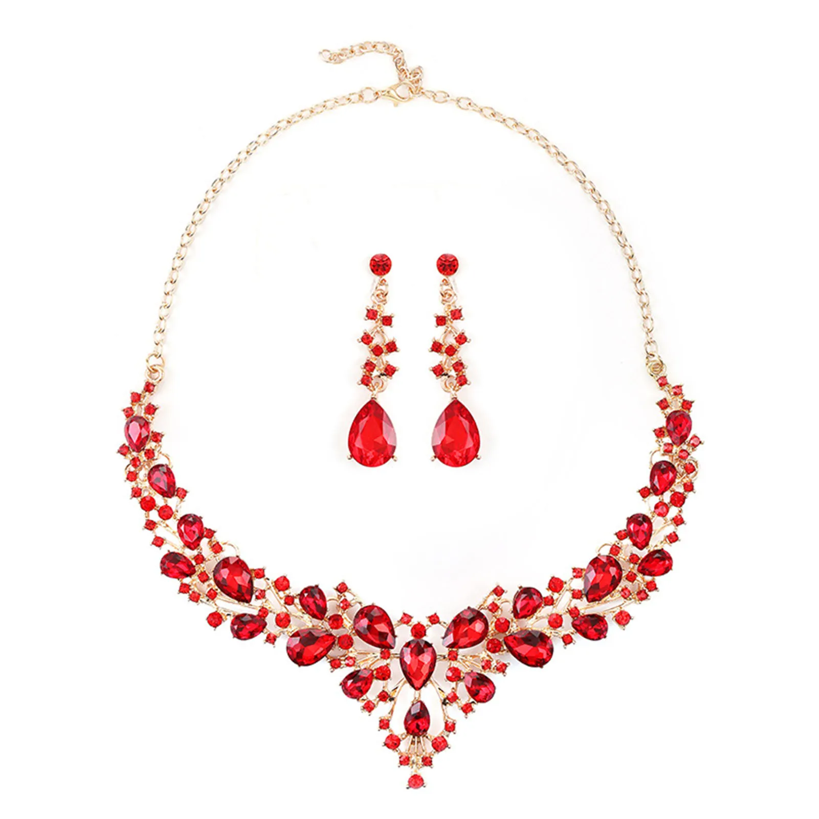 Women-s-All-Match-Necklace-Earrings-Set-Hypo-allergenic-Dazzling ...