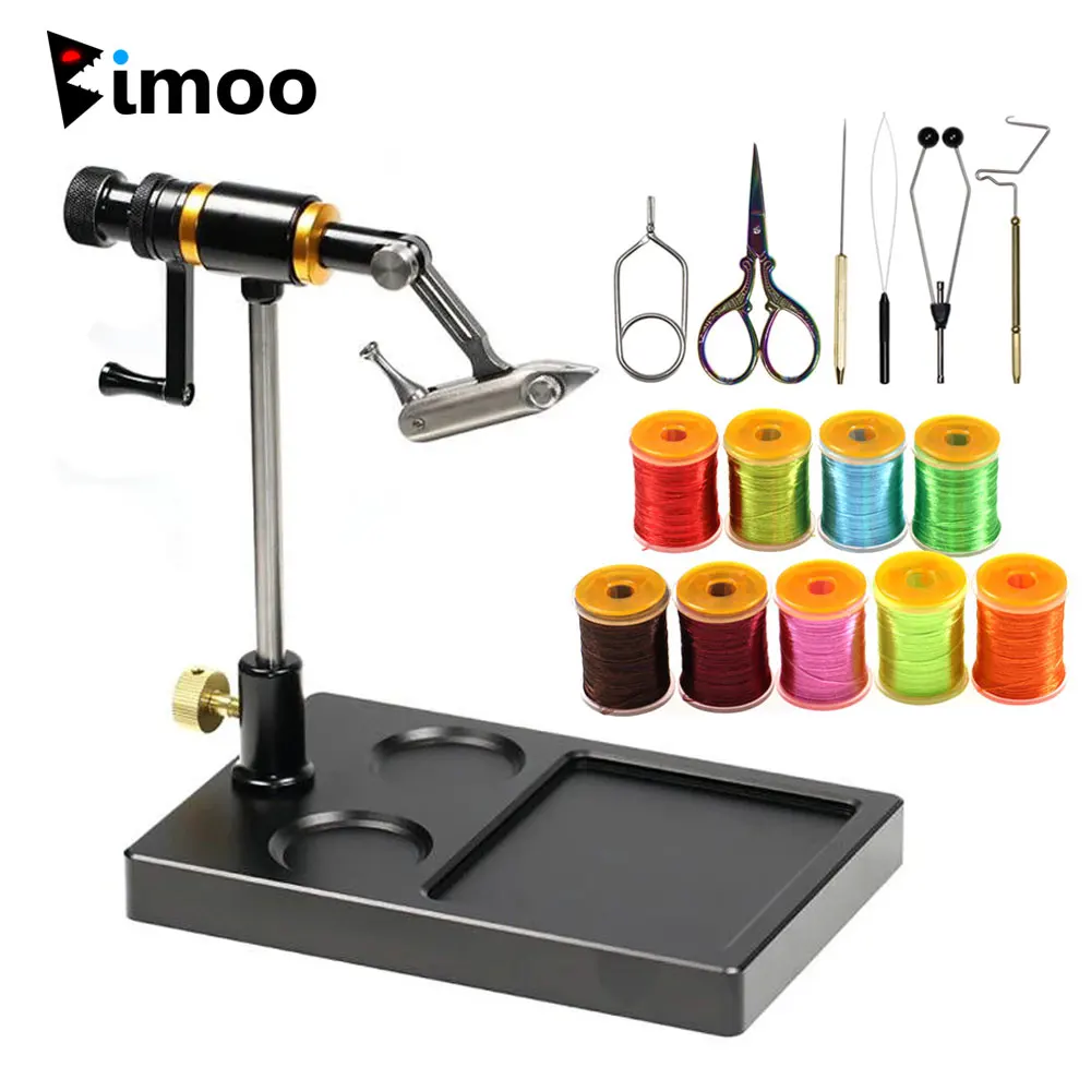 Bimoo-360-Rotation-Hardened-Steel-Jaws-Fly-Tying-Vise-W-Heavy-Pedestal ...