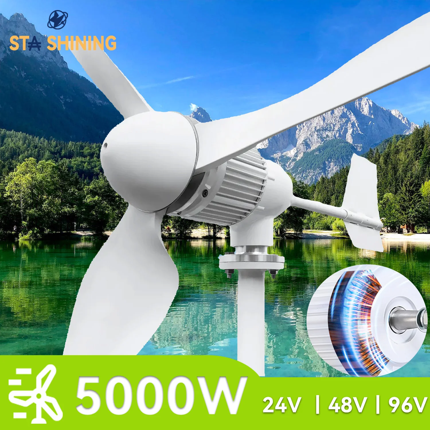 Higher-Output-Horizontal-Wind-Turbine-Generator-5000W-Max-Windmill-W-MPPT-Hybrid-Charge-Solar ...
