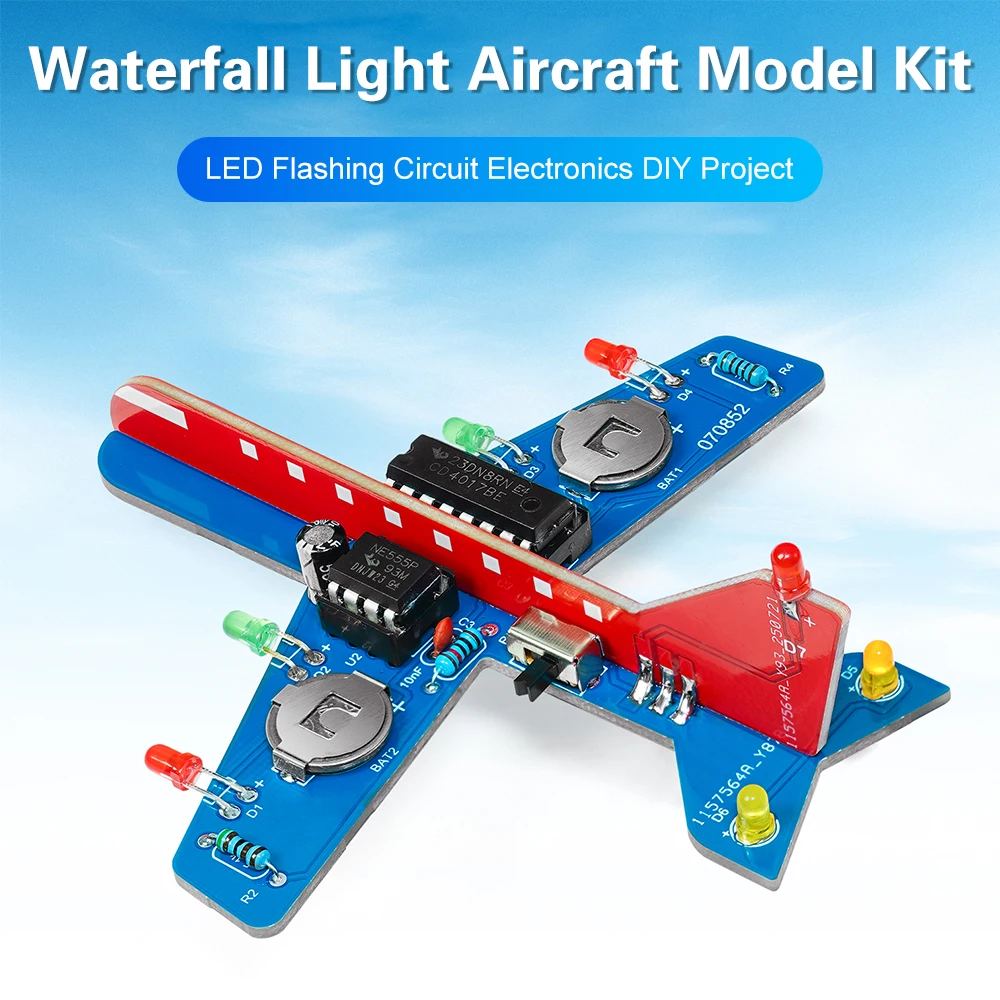 Electronic Small Airplane Flash 7 LED Flow Light Circuit Making Kit ...