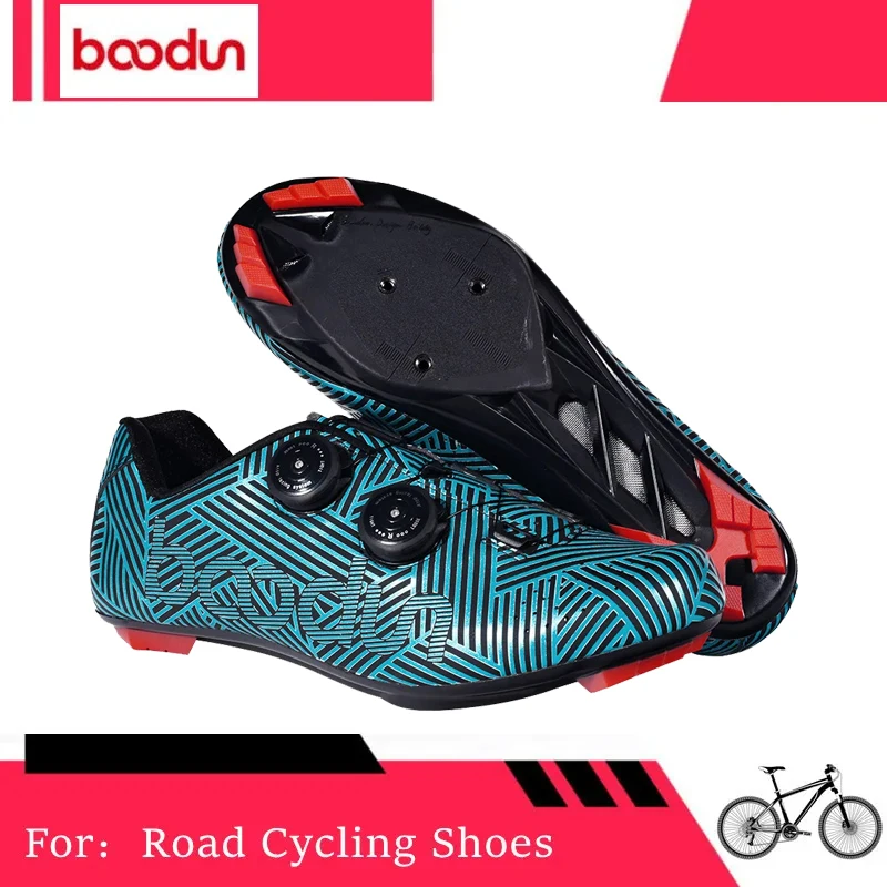 Boodun-Road-Cycling-Shoes-Leather-Ultralight-Breathable-Bicycle-Self-Locking-Shoes-Professional ...