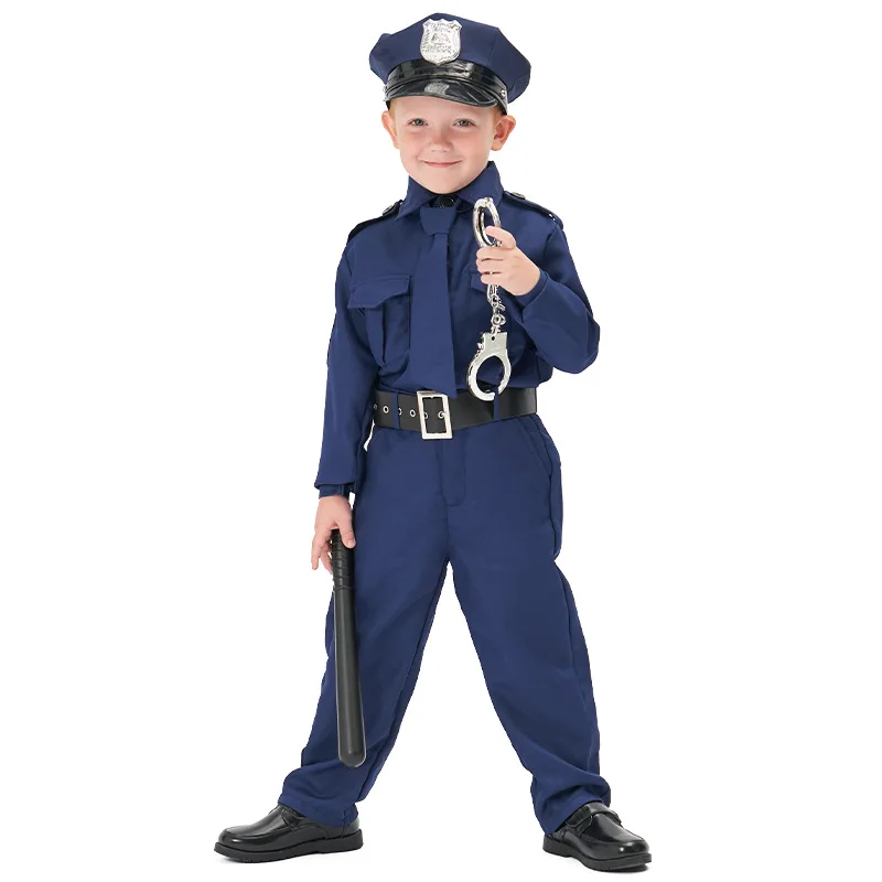 Children-Professional-police-officer-Cosplay-Cool-Police-Uniform-Blue ...