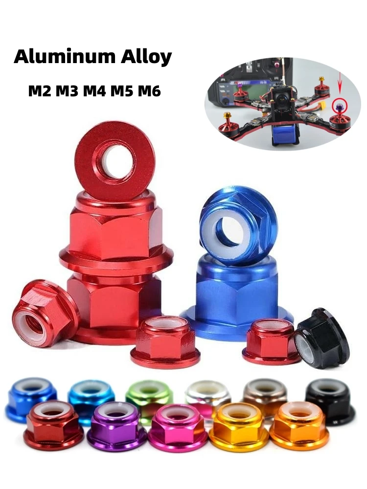 Colourful-liga-de-alum-nio-Flange-Nuts-Nylon-Hex-Insert-Lock-Auto-Locking-Screw-Cap-para.jpg