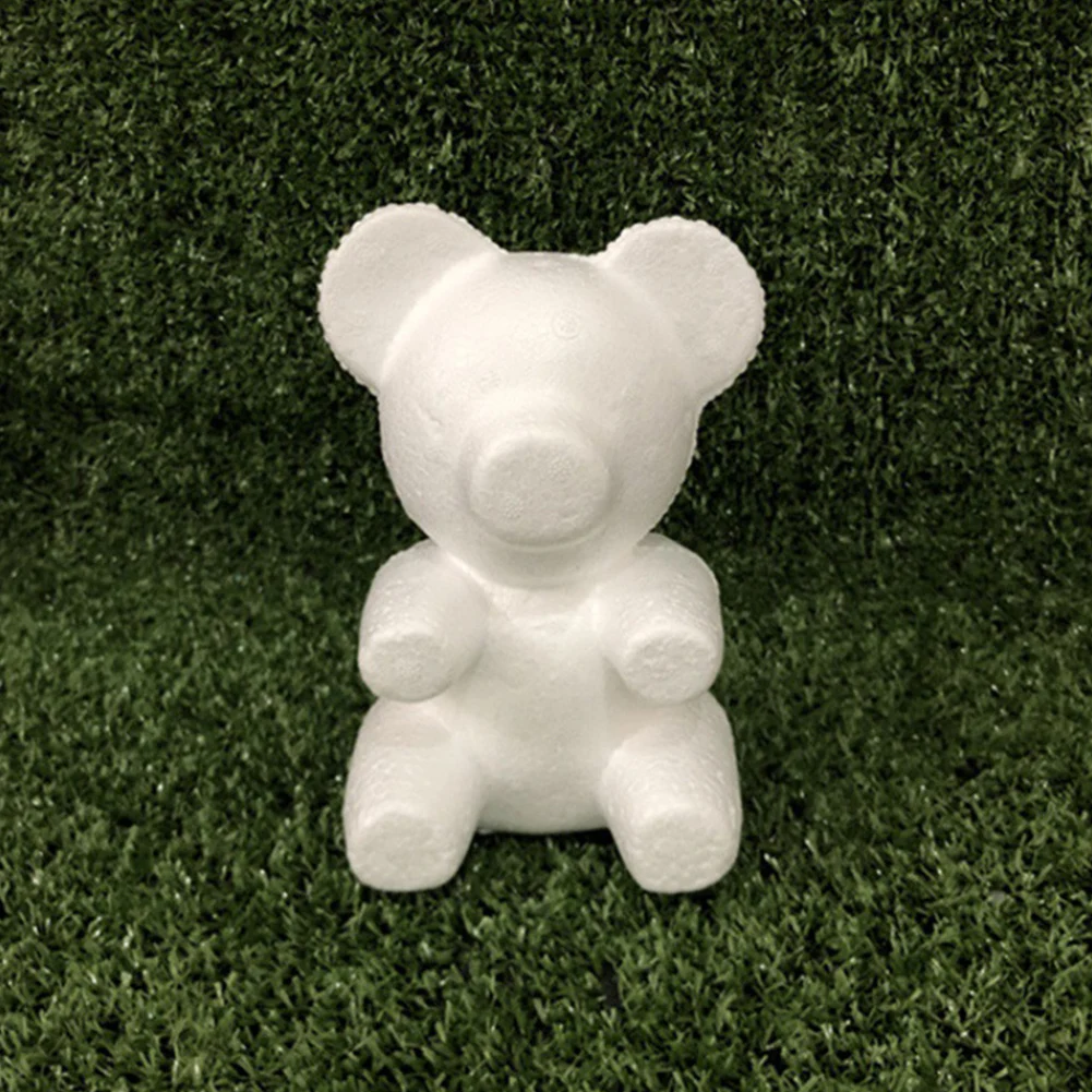 Polystyrene-Rose-Styrofoam-Foam-Bear-20CM-Foam-Flowers-Bear-White-Bear ...