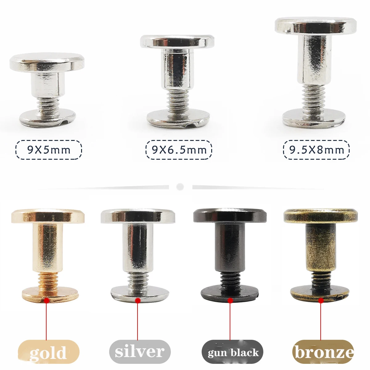 Screw Nail Rivets Leather | Luggage Rivet Metal | Leather Craft Rivet ...